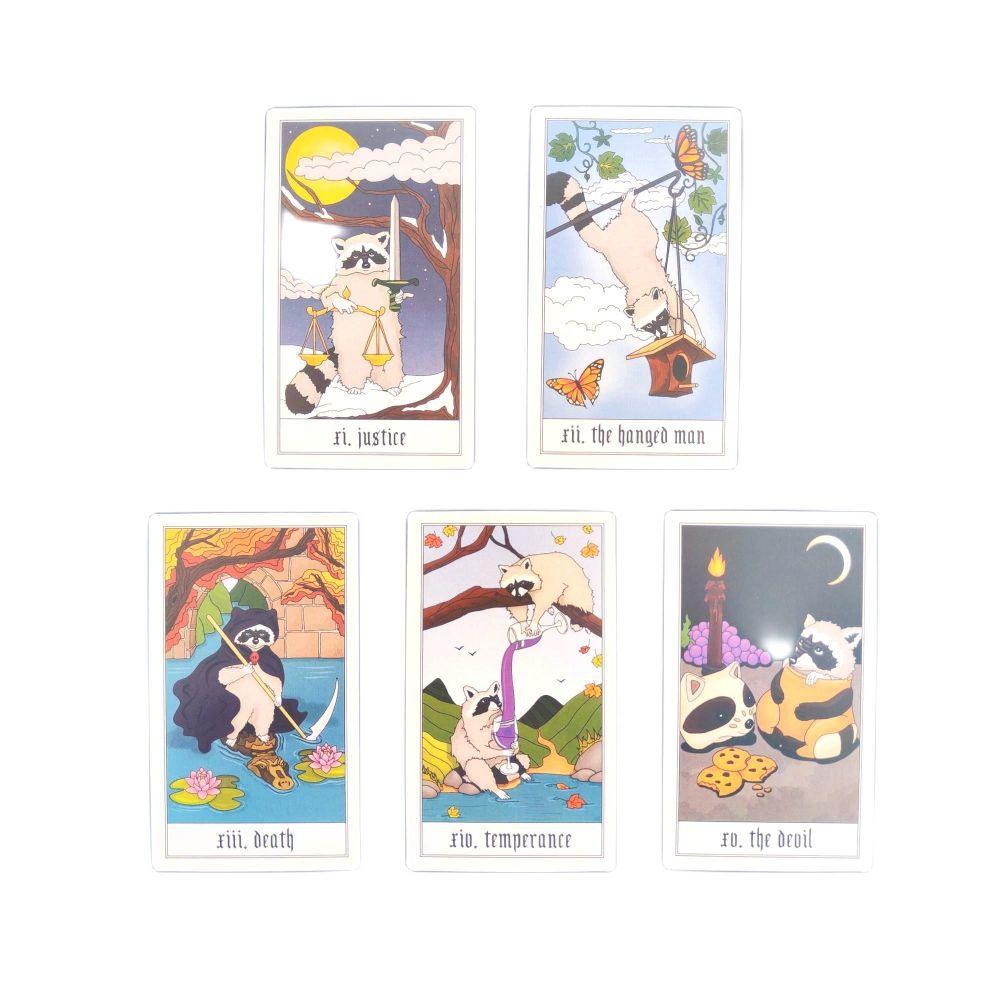 Cheap 12X7cm Trash Panda Tarot Cards Game Party Table Board Game with ...