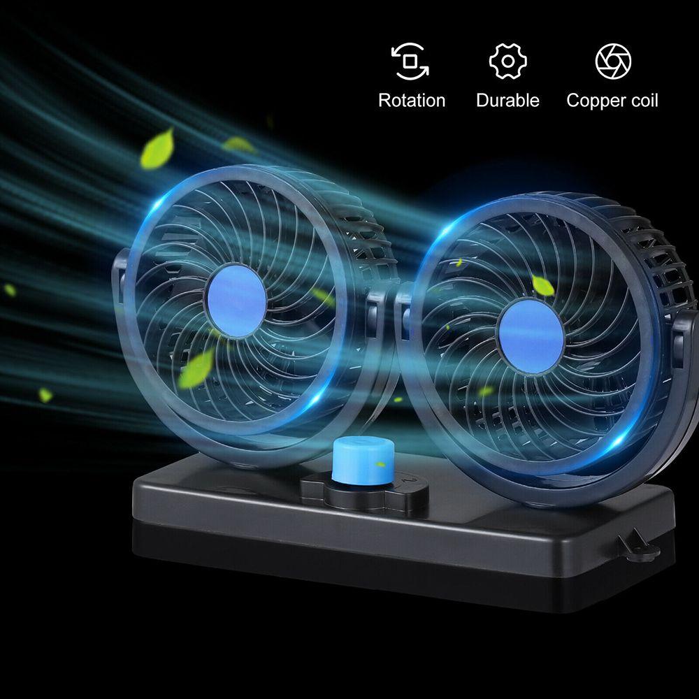360° Two Speed Control Rotatable Car Accessories Car Air Fan Cooling ...