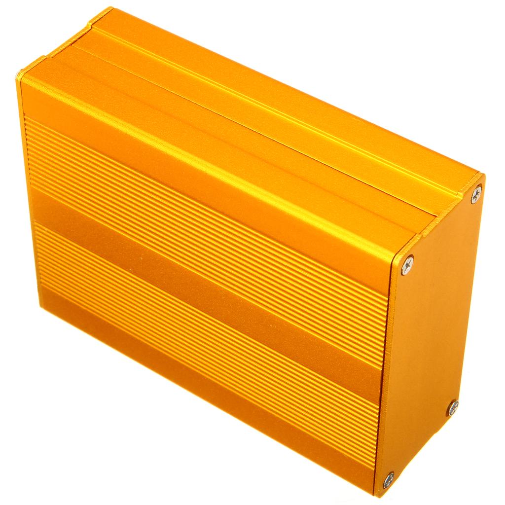 Buy Gold Aluminum Box Circuit Board Enclosure Case Electronic Project ...