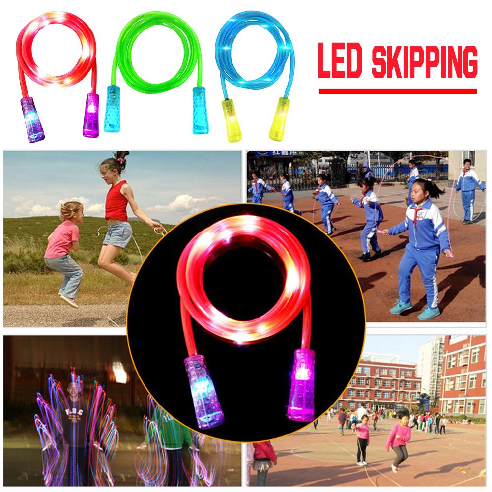 Buy Children Adult Fitness Skipping Sport LED Flashing Light Jump Rope ...