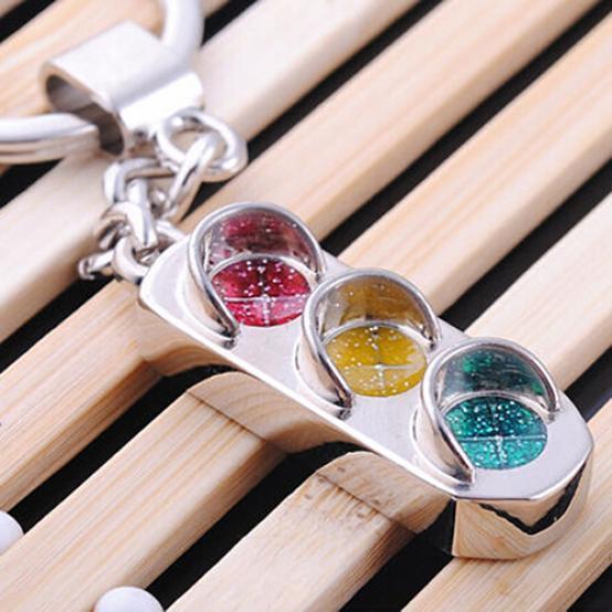 Buy 3D Silvery Traffic Light Signal Pendant Key Ring Keyfob Keychain ...