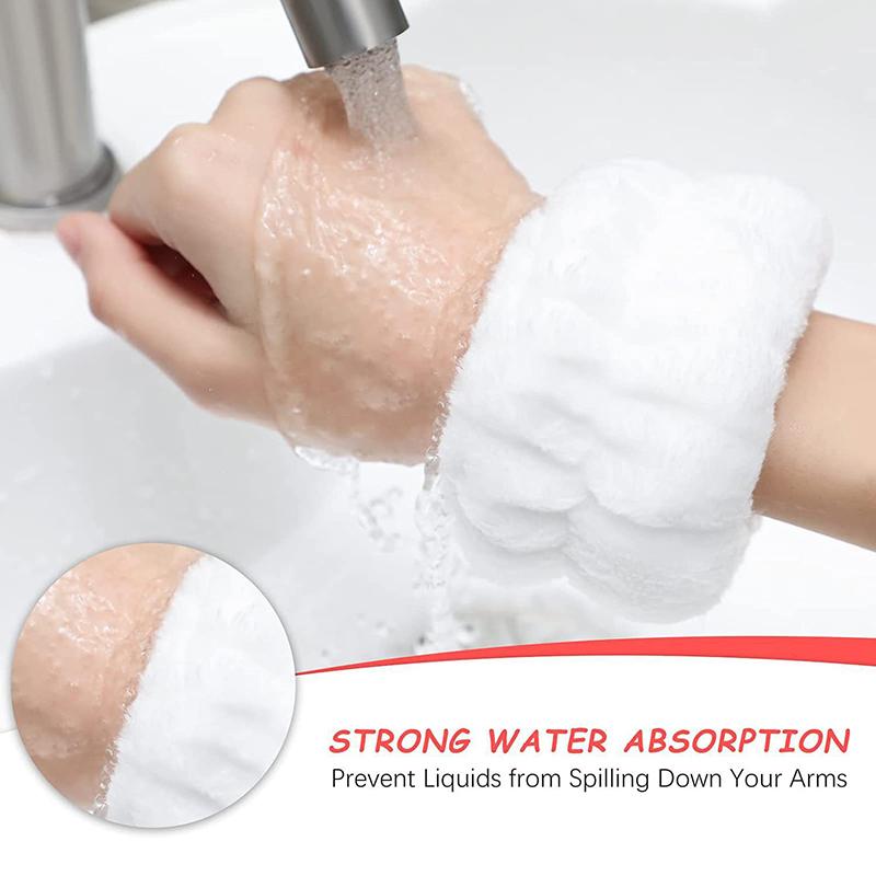 Buy 2Pcs Spa Sports Wrist Washband Microfiber Wrist Wash Towel Band ...
