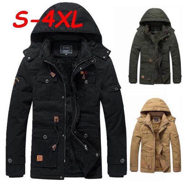 Buy Autumn Winter Mens Miliatry Patch Warm Jacket Tactical Us Army ...