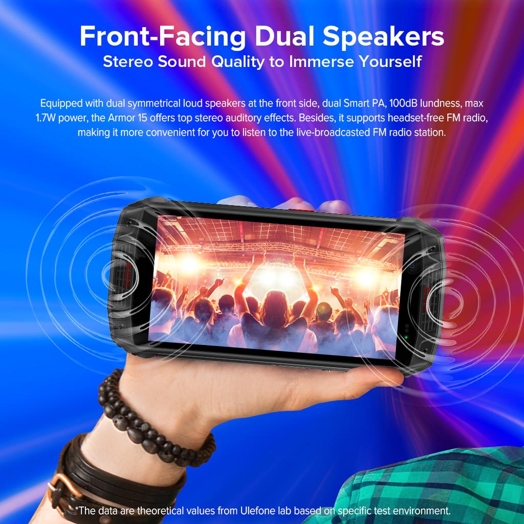 Buy Smartphone Ulefone Armor 15 Rugged Phone Built-in TWS Earbuds 128GB ...