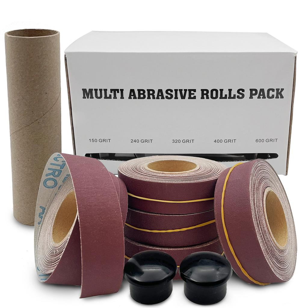 Buy 4 Roll / 5 Roll Sandpaper Dry Grinding Emery Sanding Belt Drawable ...