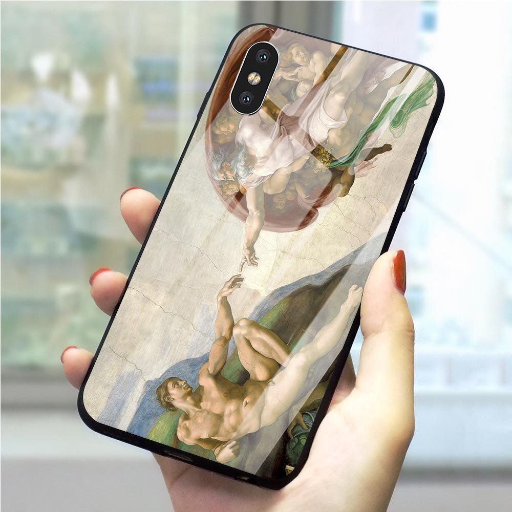 Michelangelo Art Painting Phone Cover For iPhone 5 5S SE 6S 7 8 Plus XS ...