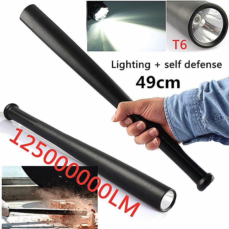 Buy Self Defense Baseball Bat Flashlight T6 Battery LED Outdoor ...
