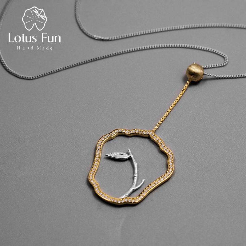 Buy Lotus Fun Handmade Fine Jewelry Fan Shape Leaves Fashion Classic ...