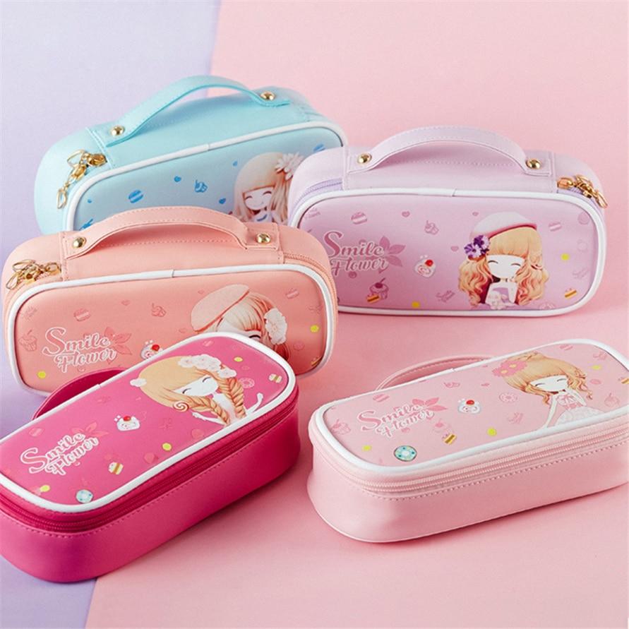 Cheap Girls Pencil Cases Cute Pencilcase Stationery 4 Layer Children's ...