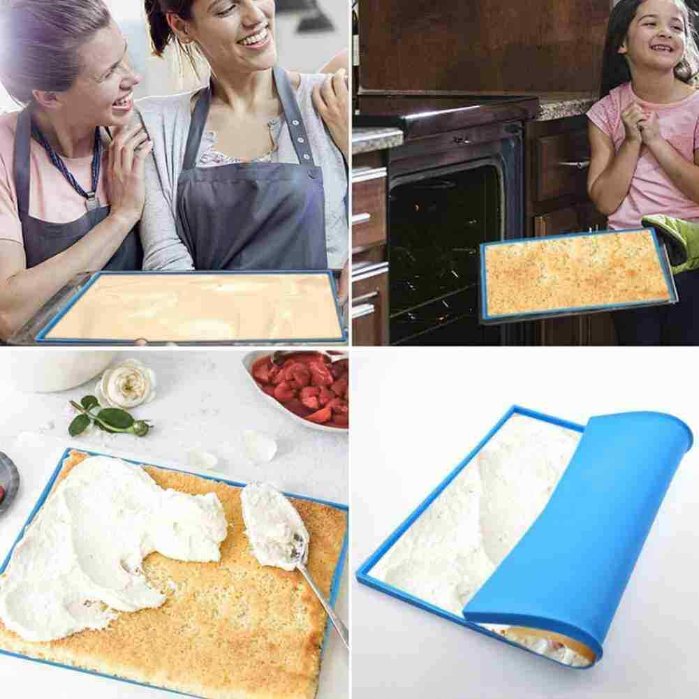 Buy Silicone Baking Pad Roll Pad Baking Molds Cake Bakeware Bread Rolls ...