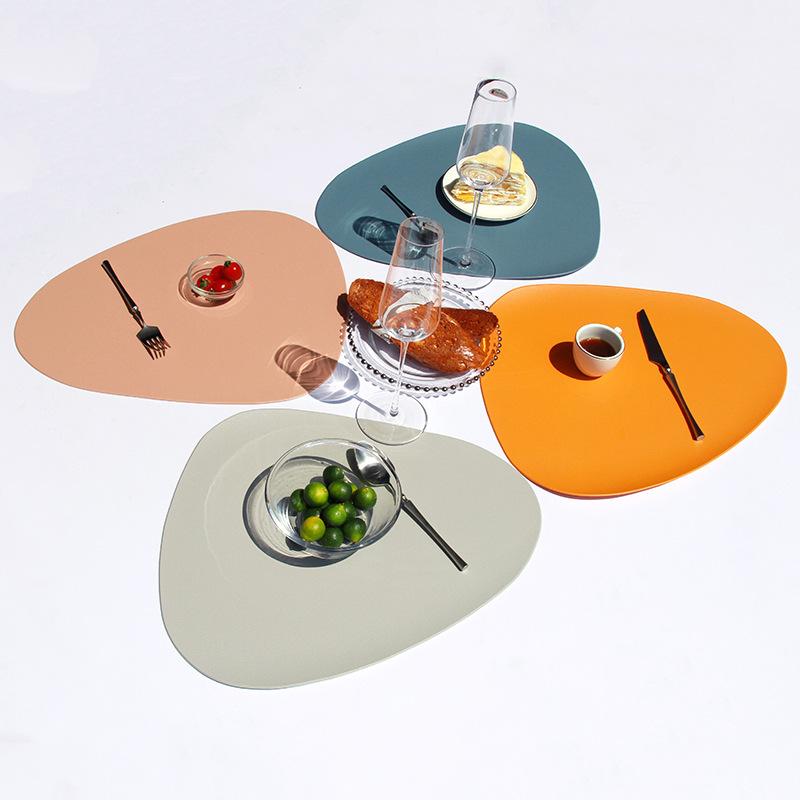 Kjøp Tableware Pad Placemat Table Mat Heat Insulation PU Leather Bowl ...