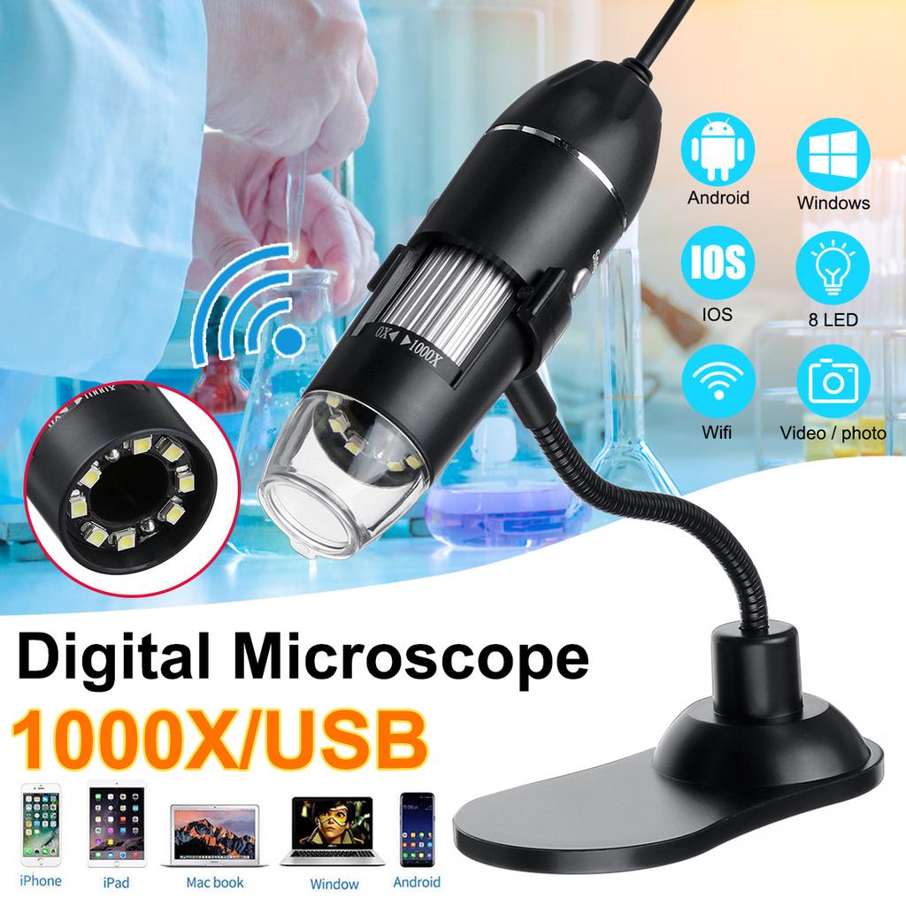 Buy 1000X Portable 8 LED Light Dimmer Hand Held Computers Endoscope ...