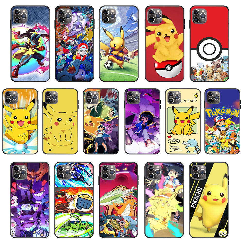 PD-20 Pokémon Pikachu Silicone Case For Samsung Note 10 20 8 9 Moto E7 ...
