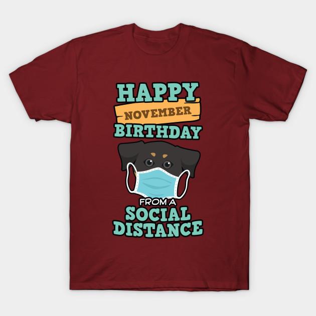 Buy Men Premium Cotton Harajuku T Shirt Social Distancing Gift Happy ...