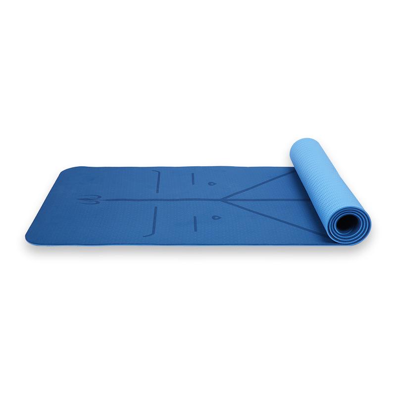 Buy Fitness Non-slip Sweat-absorbent Tpe Single-color Yoga Mat Exercise ...