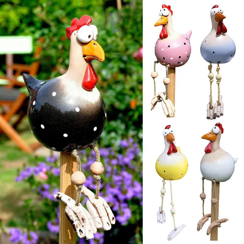 Buy 1PC Lawn Plug Hen Rooster Ornaments Art Decor Chicken Hens Bird ...