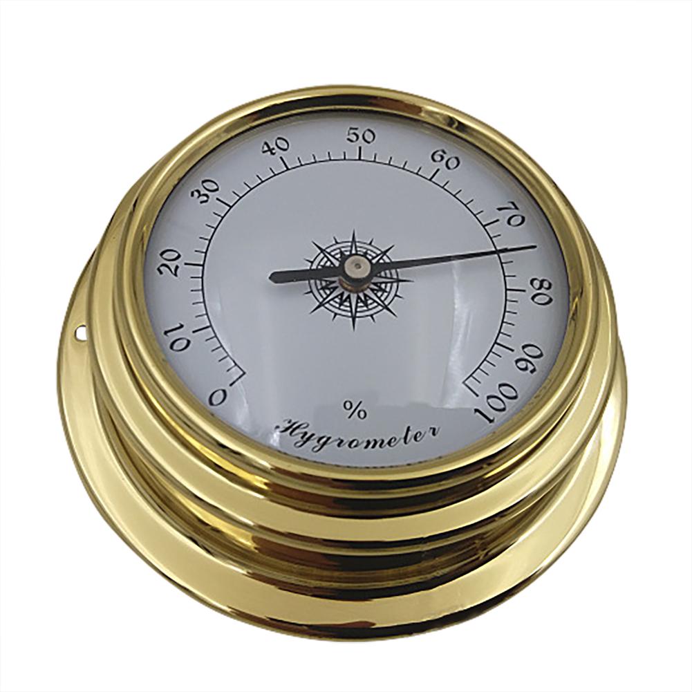 4PCS 98mm Copper Shell Zirconium Marine Barometer Thermometer ...