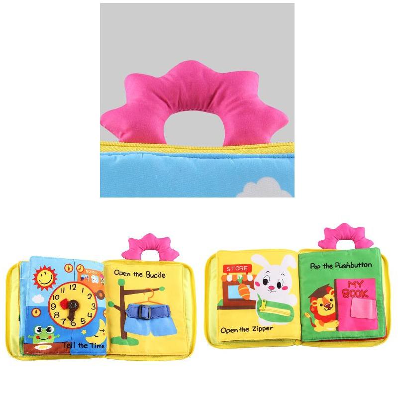 Buy Development Cloth Baby Stroller Cute Infant Education Squeak Book ...