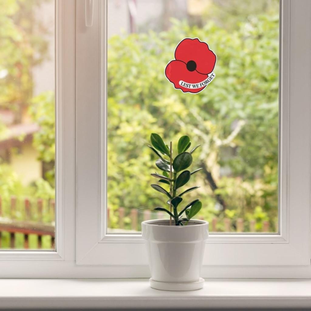 Buy Poppy Flower Sticker Self-adhesive Car Window Refrigerator Decal at ...
