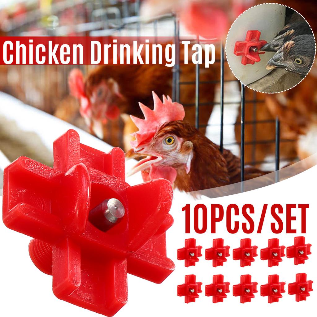 Buy 10PCS Farm Poultry Drinker Feeder Automatic Water Dispenser Chicken ...