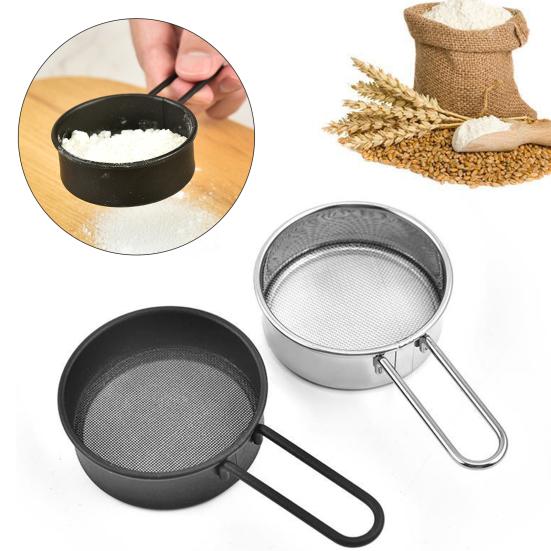 Buy Flour Sieve with Long Handle Baking Lightweight Practical Mesh ...