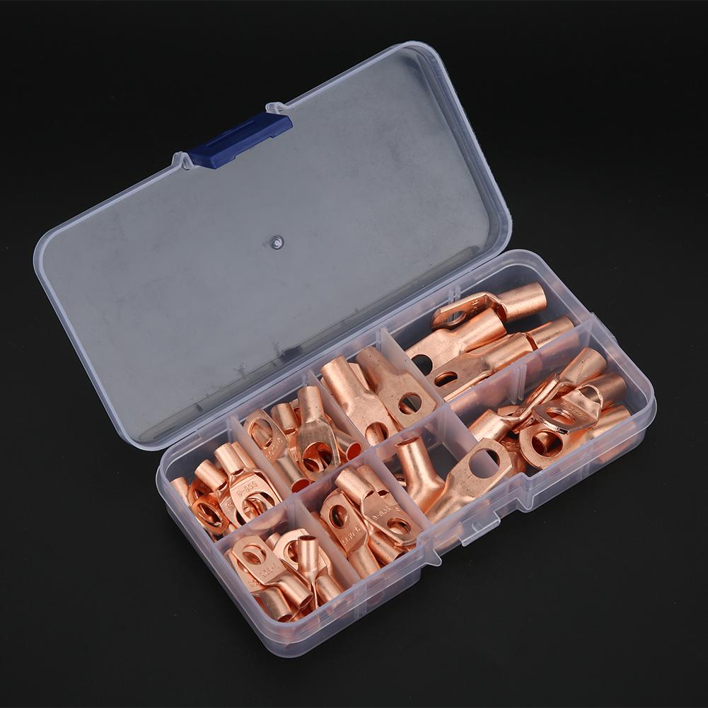 Buy Copper Terminal Pipe Terminal 60PCs Tinned Copper Tube Terminal ...