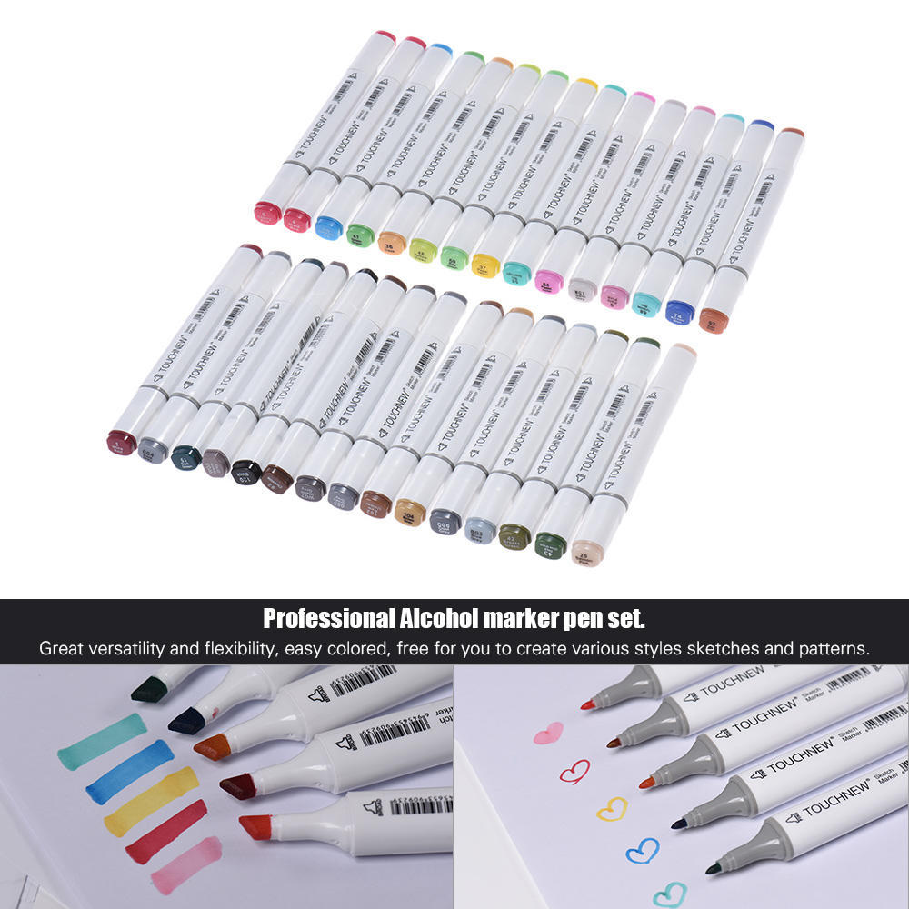 Buy 30 Colors Dual Twin Tip Marker Marking Pens Art Sketch Highlighters ...