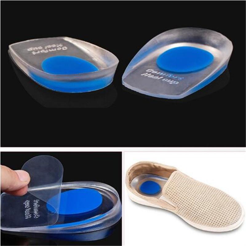 Cheap 1 Pair Soft Silicone Gel Heel Support Pad Cup Foot Care Insoles ...