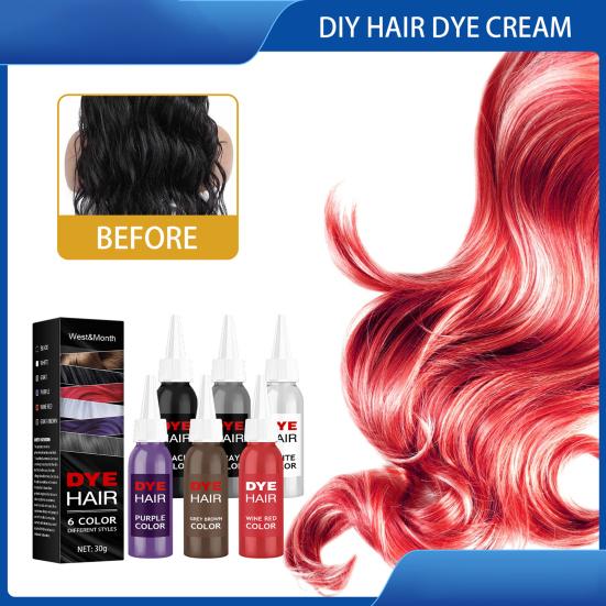 Buy 30g Hair Color Cream Long Lasting Excellent Pigmented Fragrant Care ...