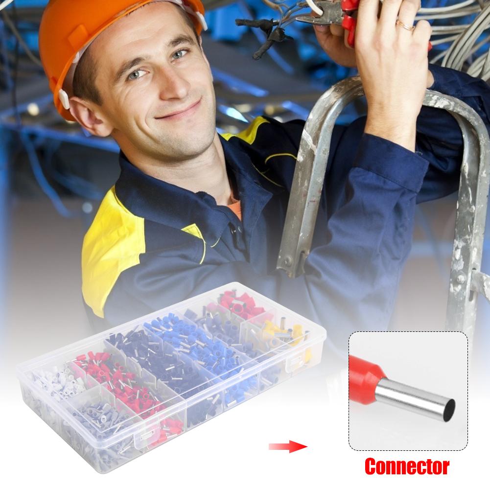 Buy 1200pcs Tubular Terminal Wire Connection Crimp Insulated Tube ...