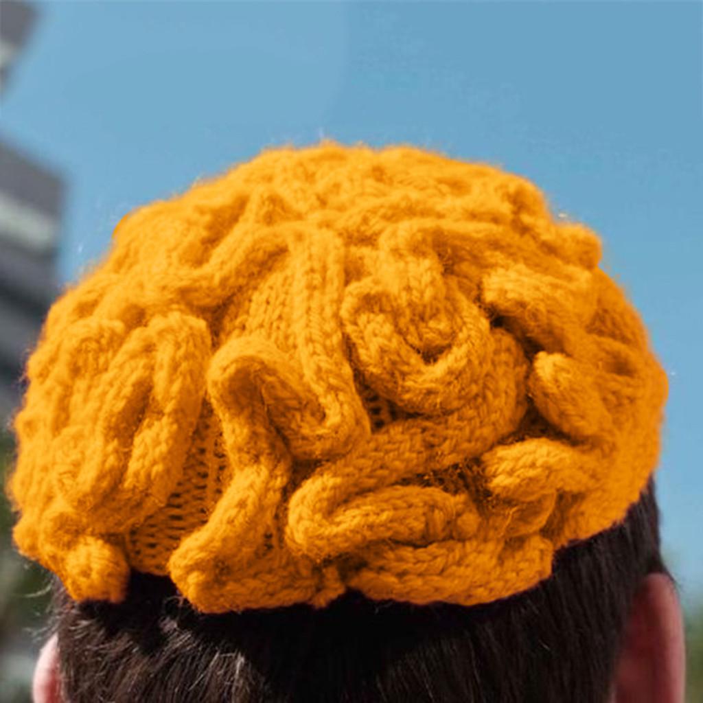 Buy Hand Knitted Personality Brain Hat Kids Adults Crochet Beanie Cool ...