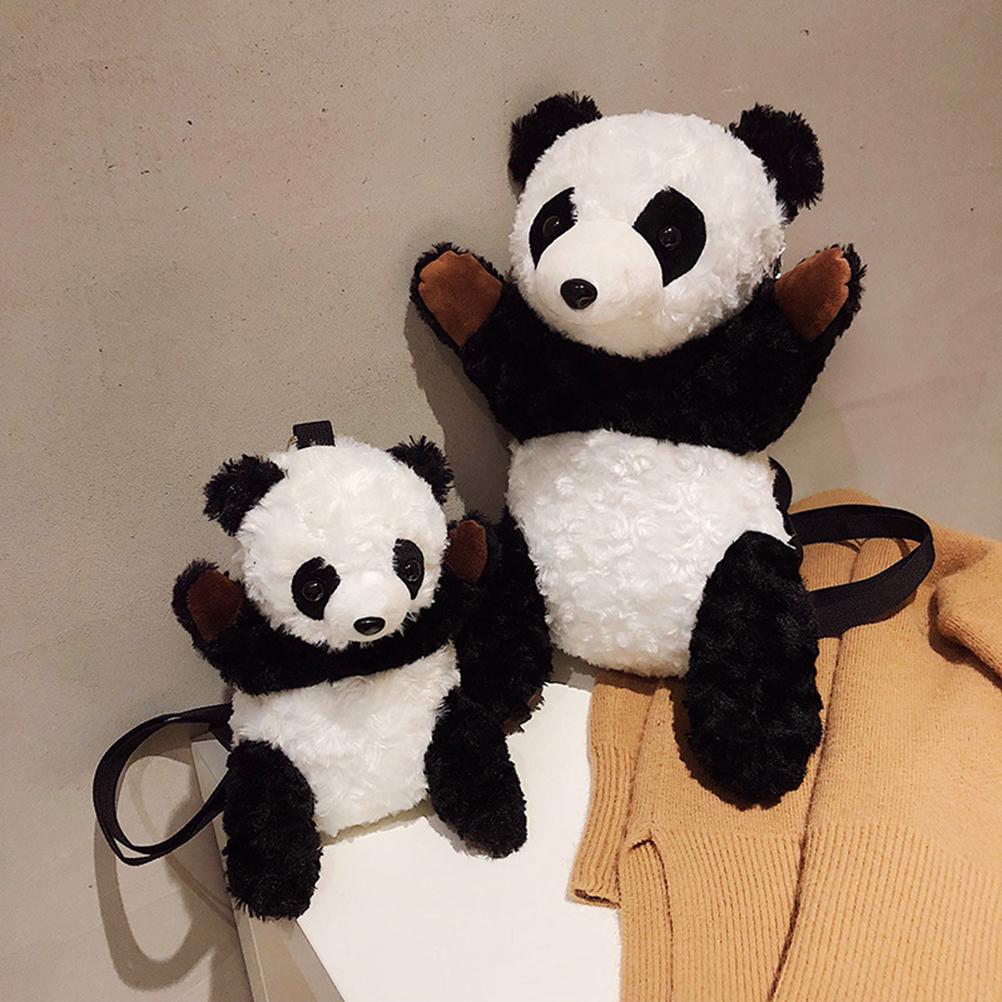 Buy Cartoon Panda Messenger Bag Creative Plush Panda Shoulder Bag ...