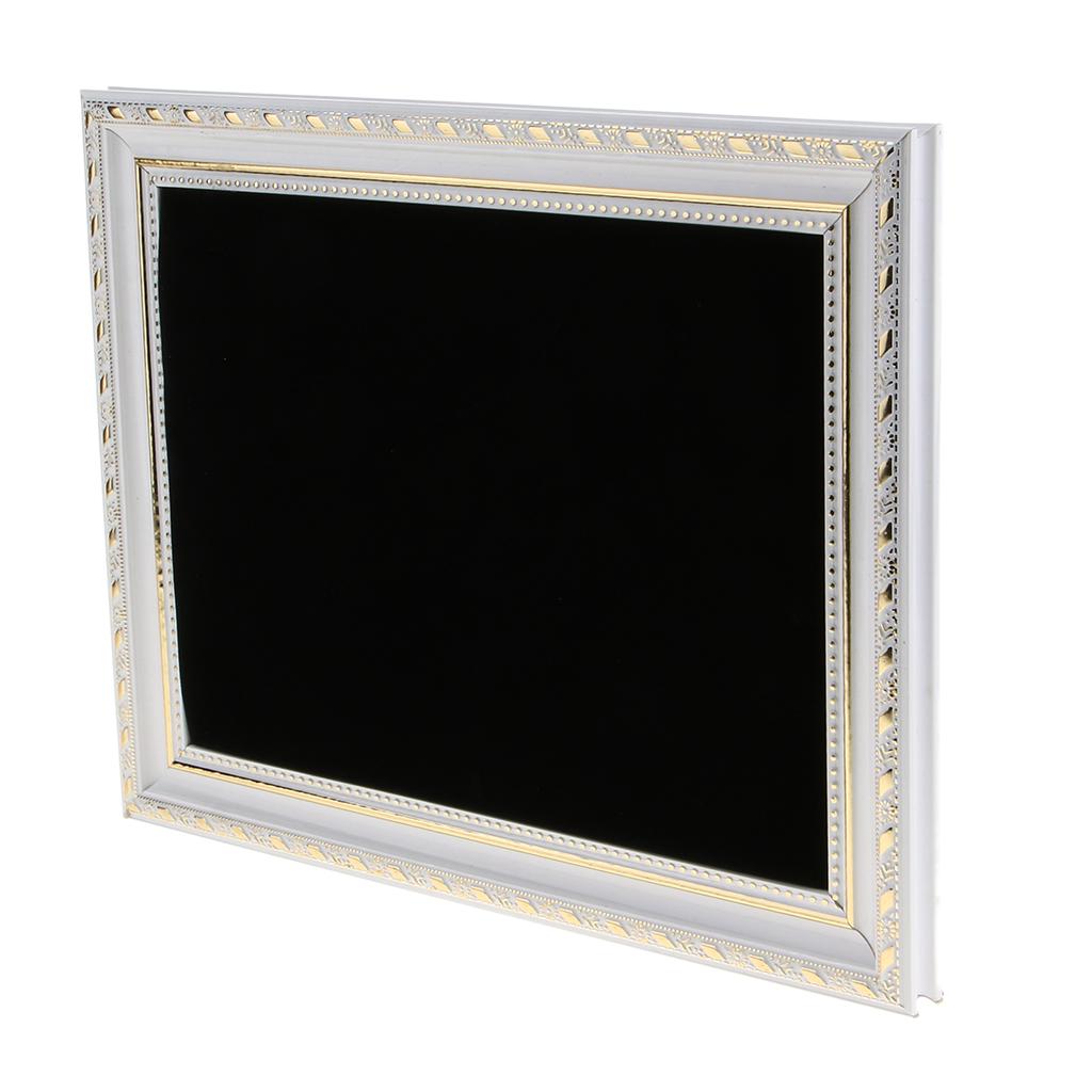 Velvet Jewelry Display Holder Resin Picture Frame Rack Stand Black ...