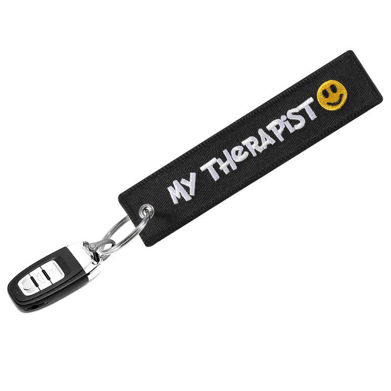 Buy My Therapist Key Chains for Cars Motorcycle Black Key Ring Chain ...
