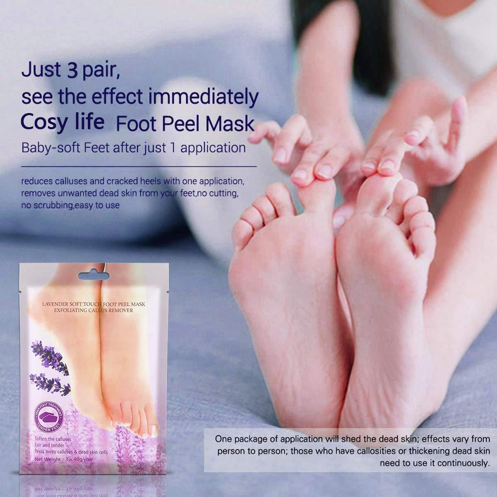 Buy 1 Box of 2 Pairs Foot Peel Mask,Exfoliate Foot Spa Dry Dead Skin ...