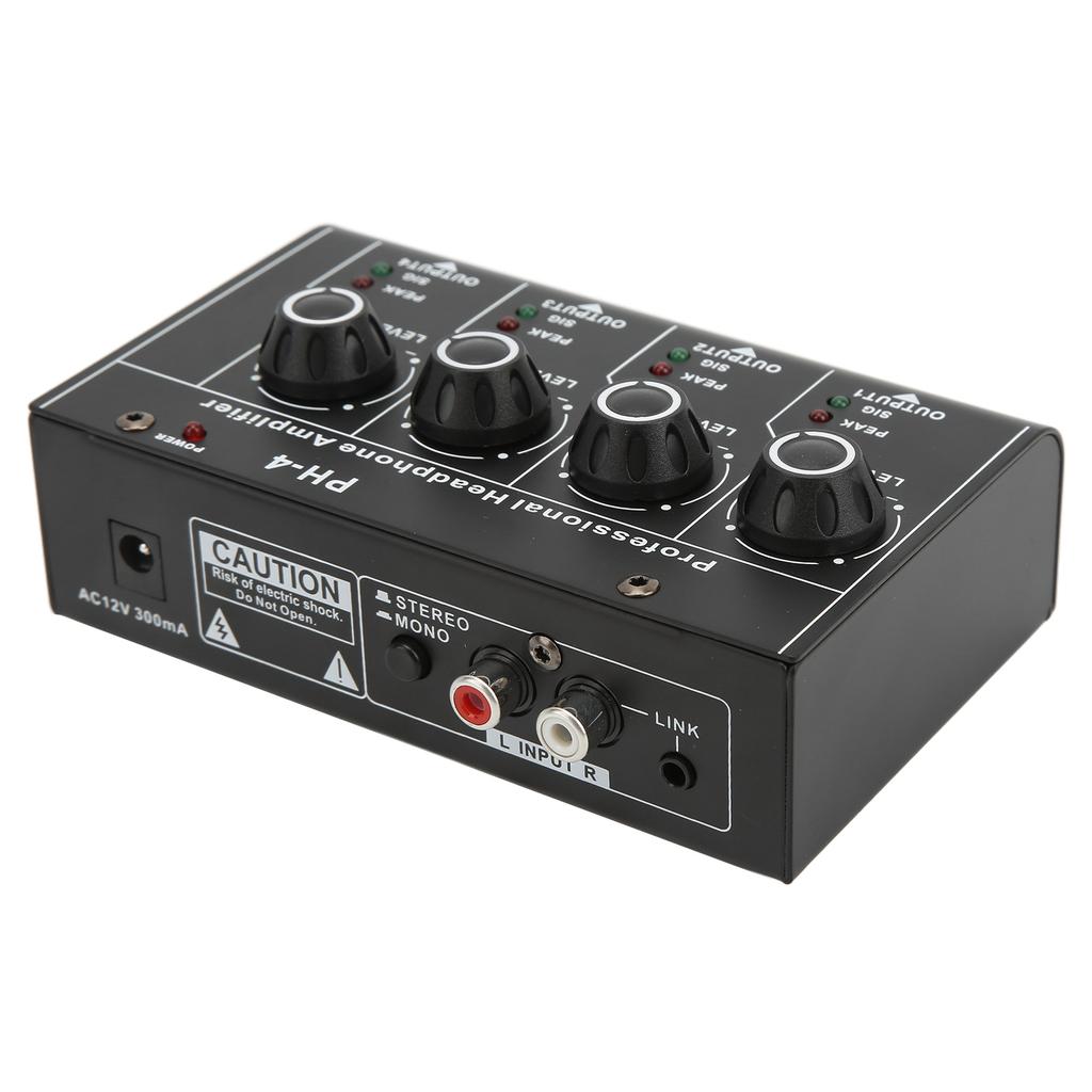 Buy Headphone Amplifier Splitter 4 Channel Stereo Output RCA Input Mini ...