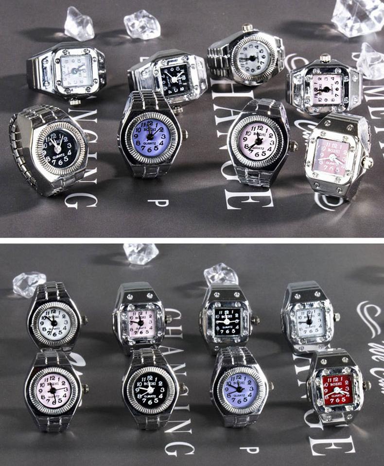 Buy Creative Ring Watch Unisex Lady Girl Steel Round Elastic Quartz ...
