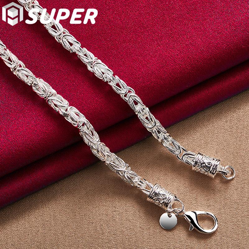 Cheap 925 Sterling Silver 20 Inch 5mm Faucet Chain Necklace Jewelry | Joom