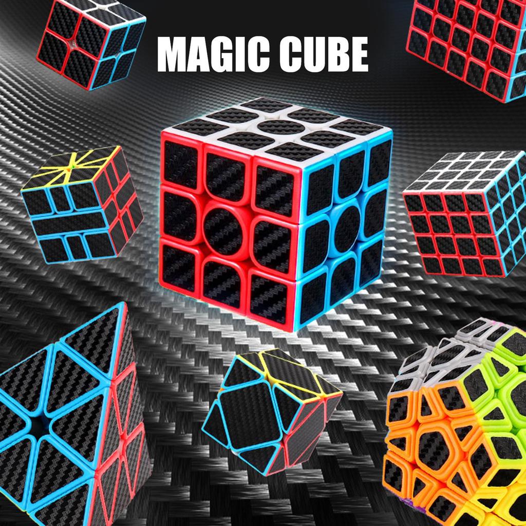 Buy Magic Cube Pyramid Multi-Order Carbon Fiber Sticker Series Magic ...
