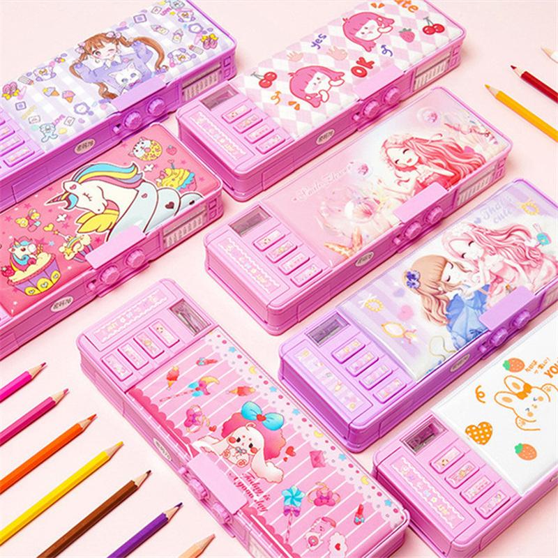 Buy Mechanical Deformation Combination Lock Stationery Box Girl Cute ...