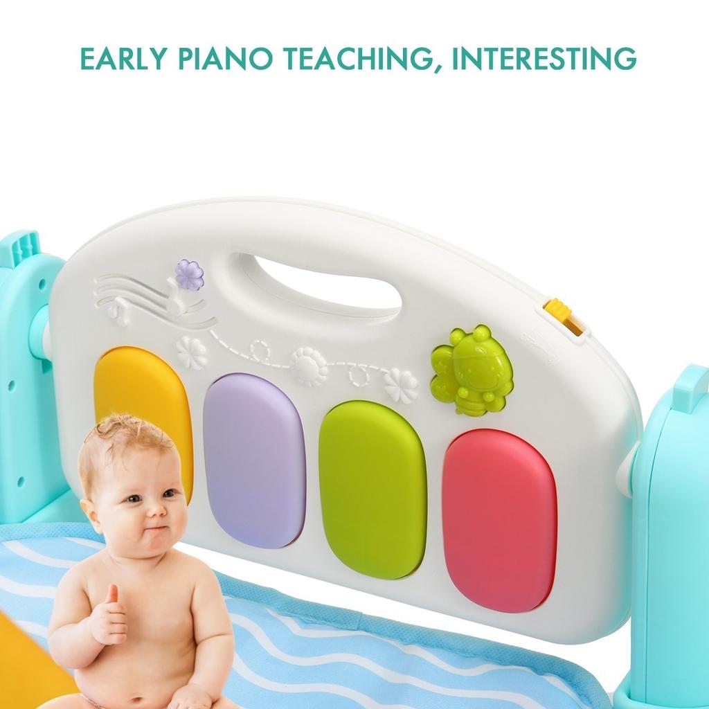 Baby Infant Gym Play Mat 3 In1 Fitness Music Piano Hanging Toy ...