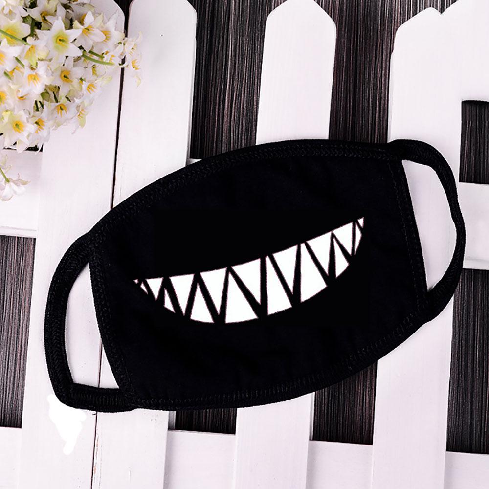 Buy Unisex Cosplay Masquerade Cotton Black Cartoon Funny Teeth Half ...