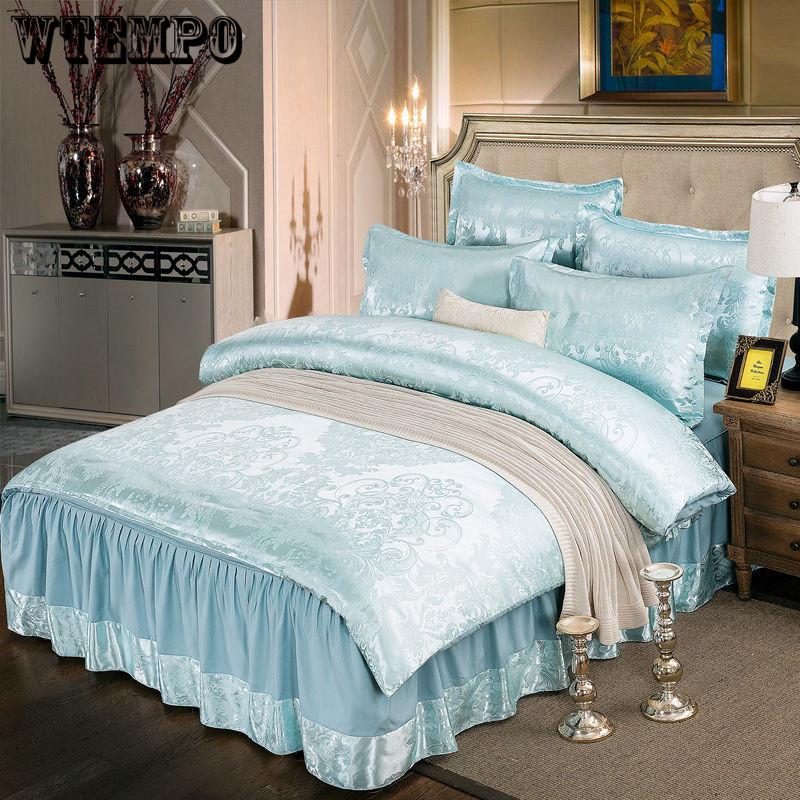 Buy Princess 100% Cotton Lace Jacquard Luxury Wedding Bedding Set Bed ...