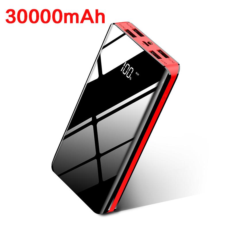 Buy 30000mAh Power Banks Mirror Full Screen Digital Display with LED ...
