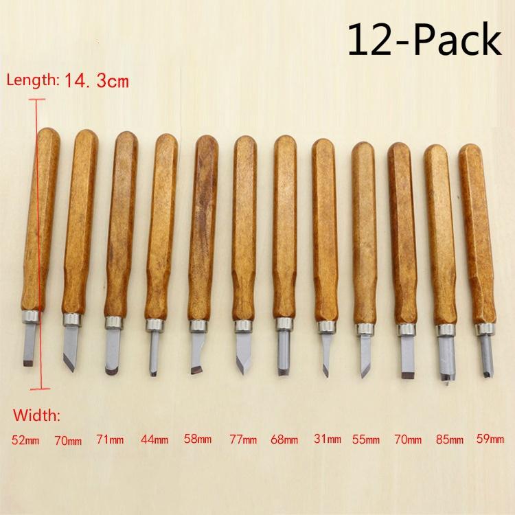 💰Cumpără 12-Pack lemn sculptură cuțite Set DIY Instrument Kit din oțel ...