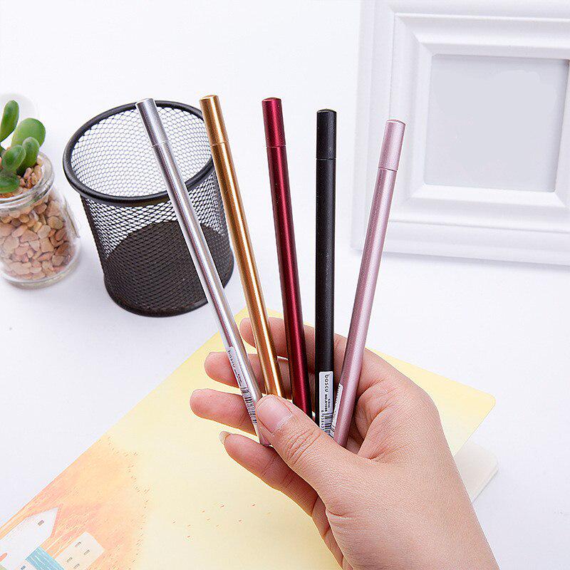 0.5MM Metallic Gel Pen Water Pen Black Signature Pen Office Supplies ...