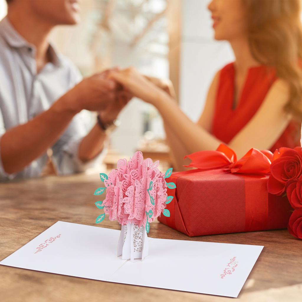 Cheap 3D Three-Dimensional Card Creative Rose Mother'S Day Card | Joom