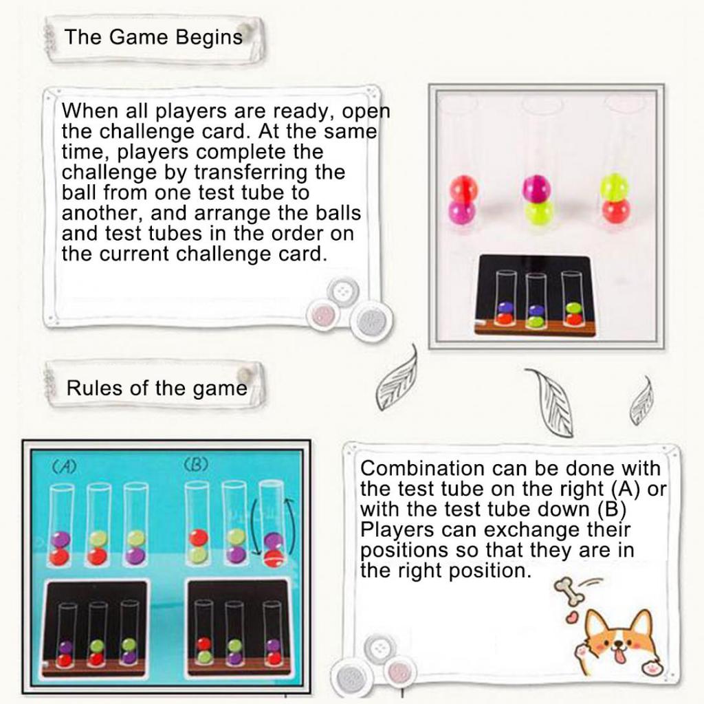 Baby Acc store Kids Pretend Play Scientist Remove Ball Tubes Board Game ...