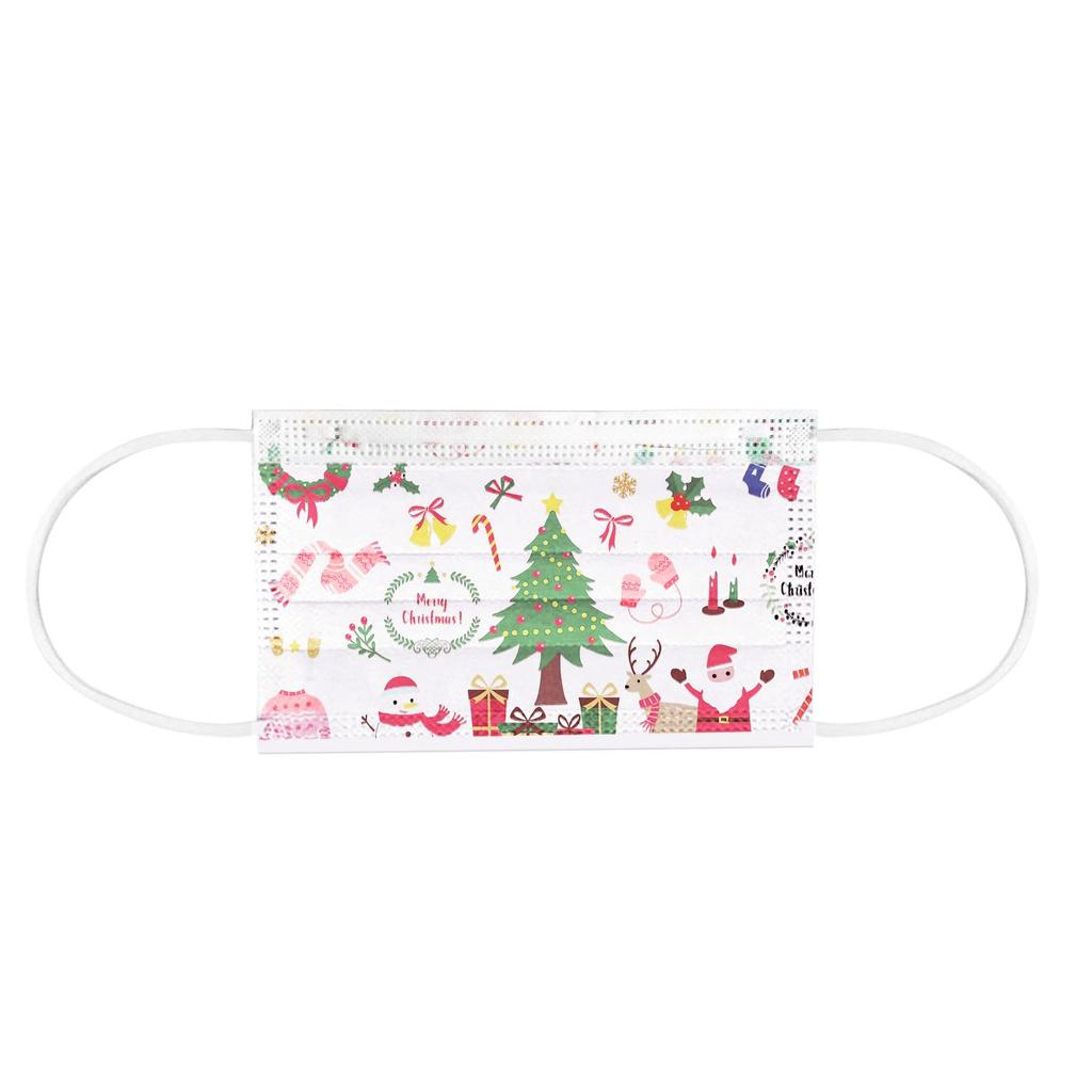 Buy Cute -NEW 10pc Christmas Print Christmas Masks for Protection Face ...