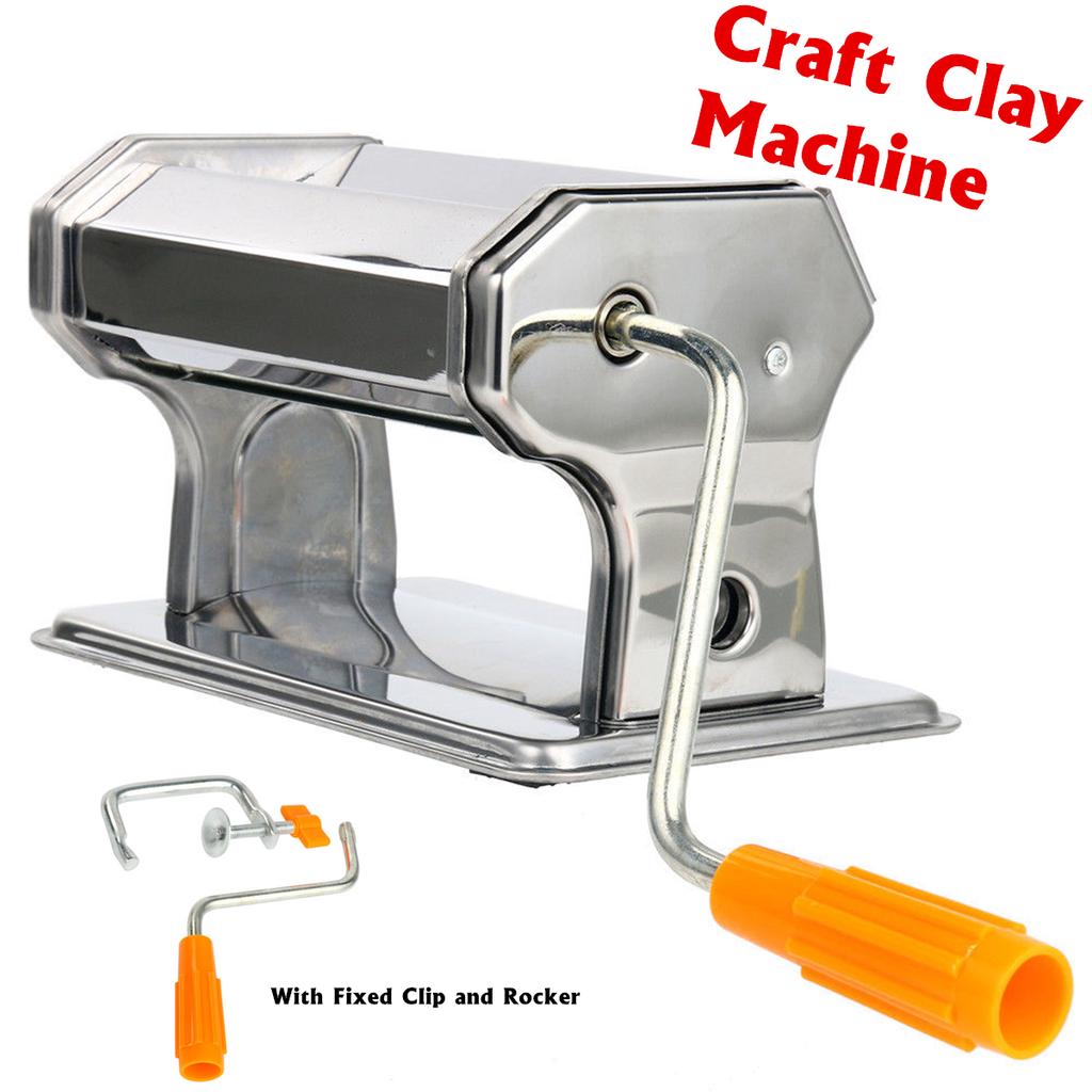 Buy DIY Craft Polymer Rolling Machine Clay Press Roller Hand Cranked ...